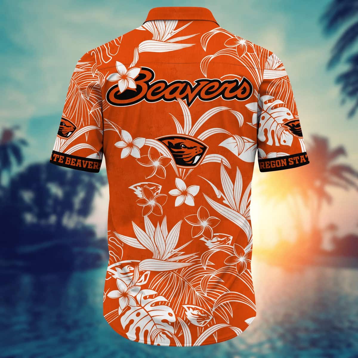 Stylish NCAA Oregon State Beavers Hawaiian Shirt Tropical Flora Best ...